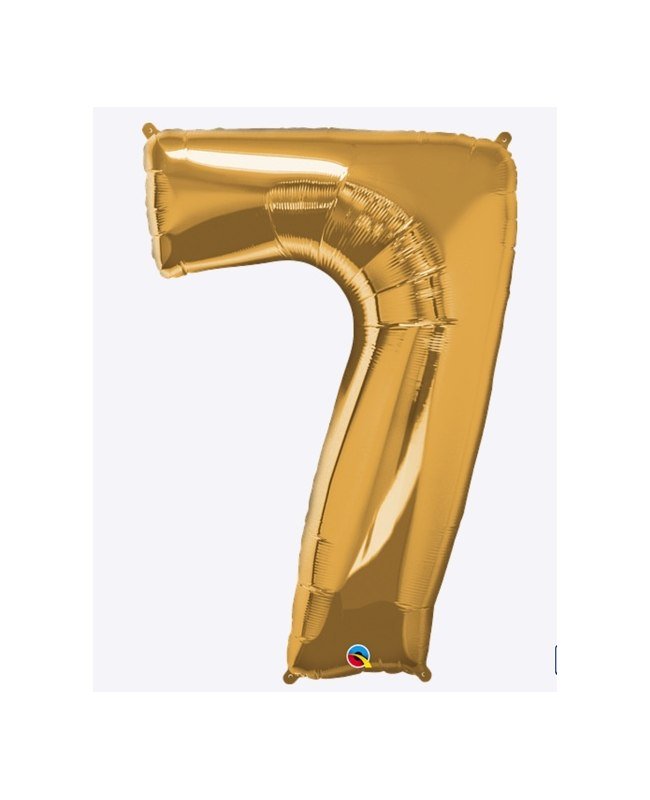34” No. 7 Gold Balloon – customgiftsanddesigns.com